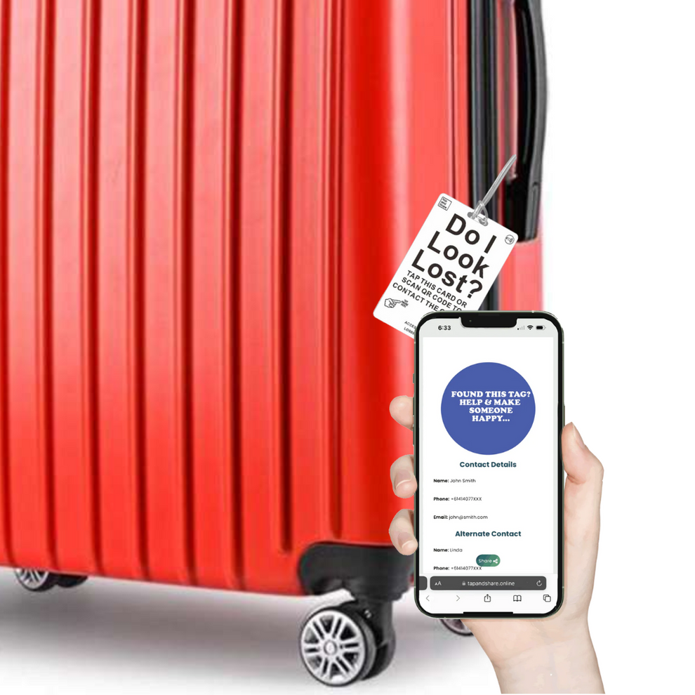 Smart NFC 'Do I Look Lost' Luggage Tags with Smart Passive Tracking ...